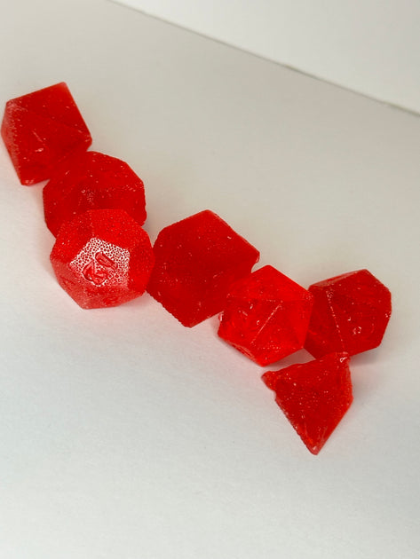 TTRPG DND Edible Dice Set "TIDAL WAVE" BLUE RASPBERRY Flavor – Power Up ...
